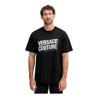 Versace Jeans Couture Oberteile > T-Shirts - - Tops - Herren - Schwarzk - S