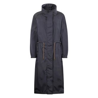 Moorer Madalyn Langer Mantel - - Coats - Damen - Blau - L