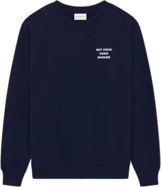 Dr&ocirc;le de Monsieur Homme, Sweatshirts et sweats &agrave; capuche, Bleu, Taille: L Felpa 100% Cotone