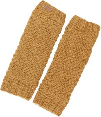 Guru Shop Jambi&egrave;res en laine avec motif perl&eacute; - En tricot au N&eacute;pal - Pour homme/femme - Orange - Taille unique, Moutarde, taille unique