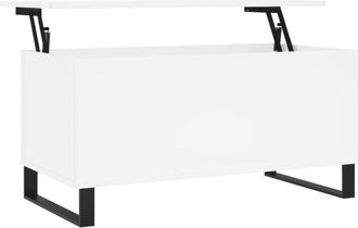Les Tendances Table basse Blanc 90x44,5x45 Bois dingénierie