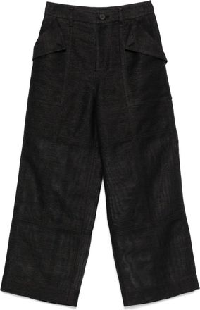 Issey Miyake Hose mit aufgesetzten Taschen - Schwarz