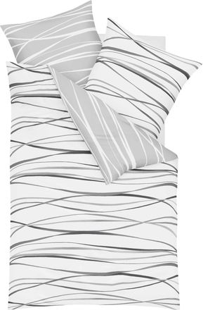 Kaeppel Wendebettwäsche Mako-Satin Schiefer Größe 155x220 cm (80x80 cm)