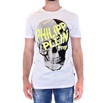 Philipp Plein Homme, Tops, Blanc, Taille: 2XL T-shirt Blanc