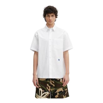 Ader Error Sig; BL Tag Hemd mit halbem &Auml;rmel - - Shirts - Herren - Wei&szlig; - L