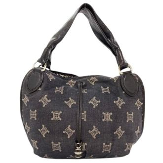 Celine Sac &agrave; bandouli&egrave;re en denim vintage Pre-owned - Femme - Pre-owned - Noir - Taille: ONE Size