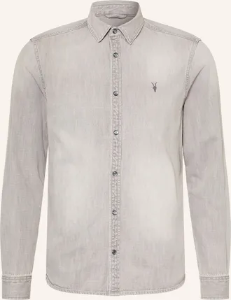 AllSaints Allsaints Jeanshemd Gleason Extra Slim Fit grau