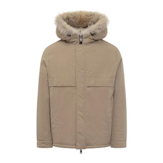 Yves Salomon Parka mit Pelzbesatz an der Kapuze - - Jackets - Herren - Beige - 2XL