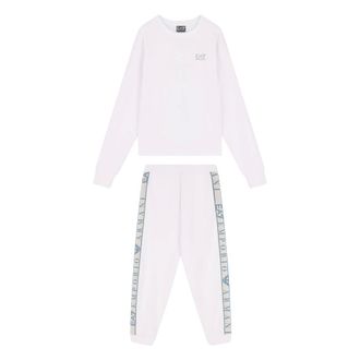 Emporio Armani Emporio Armani Ea7, Femme, Sport, Blanc, Taille: 36 FR Combinaison souple en jersey avec capuche