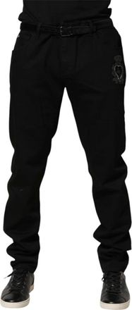 Dolce & Gabbana Homme, Jeans, Noir, Taille: 4XL Sacred Heart Jeans skinny