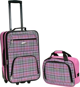 Rockland Modisches Softside-Gepäck-Set, Rosa Kreuz, Einheitsgröße, Modisches Softside-Gepäck-Set