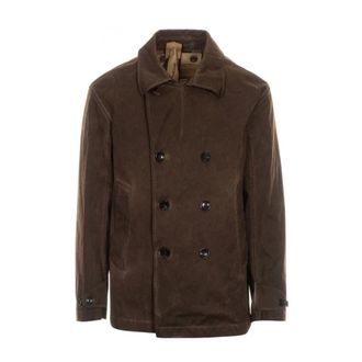 Ten c Homme, Manteaux, Brun, Taille: XL Peacoat Terra di Siena