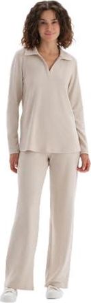 Dagi High Waist Pants Bas de Pyjama, Beige Melange, S aux Femmes