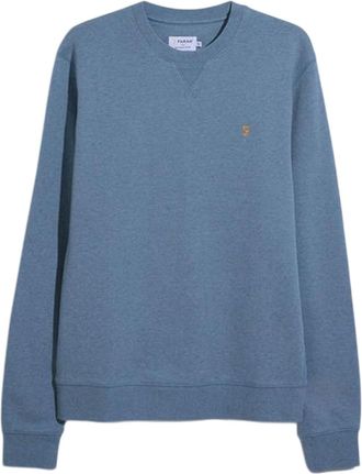 Farah Sweatshirt f&uuml;r Herren, Rundhalsausschnitt, Bio-Baumwolle (Tideblau)