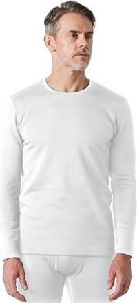 Lapasa Haut Thermique Homme Maillot de Corps à Manches Longues sous-Vêtements Chauds Automne/Hiver M26 Blanc (1 Haut) XL