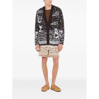 Alanui Palm Tree Graphic Cardigan - Black
