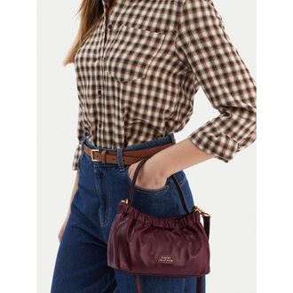 Tommy Hilfiger Handtasche Tommy Hilfiger Soft Leather Mini Crossover AW0AW18306 Dunkelrot