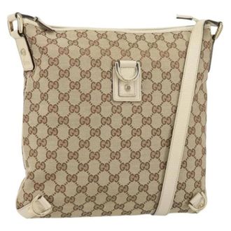 Gucci Pre-owned Vintage Canvas Cross Body Bag - - Pre-owned - Damen - Beige - ONE SIZE