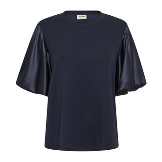 Mos Mosh MOS Mosh - MMAstin Basic Tee - Femme - Tops - Bleu - Taille: 36 FR
