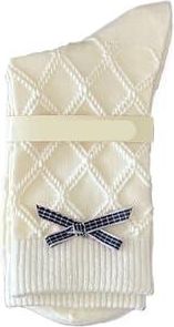 Generico Chaussettes mi-mollet avec d&eacute;tail noeud, chaussettes printani&egrave;res en coton pour femme 2 paires, Color14, Taille Unique