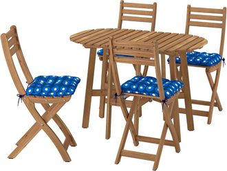 IKEA ASKHOLMEN Klapptisch+4 Klappst&uuml;hle/au&szlig;en