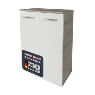 Fackelmann Doppel-Midischrank B.Style/Badschrank mit ged&auml;mpften Scharnieren/Ma&szlig;e (B x H x T): ca. 60,2 x 82,6 x 32 cm/hochwertiger Schrank f&uuml;rs Bad / 2 T&uuml;ren/Kor
