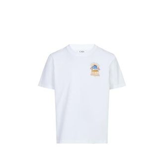 Casablanca Tee-shirt droit col ronds&eacute;rigraphi&eacute; en coton