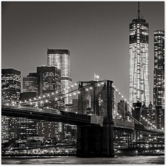 Generic Foto-Poster, Wanddekoration, 50 x 50 cm, New York Manhattan Bridge Nr. H1683Z_PL1K