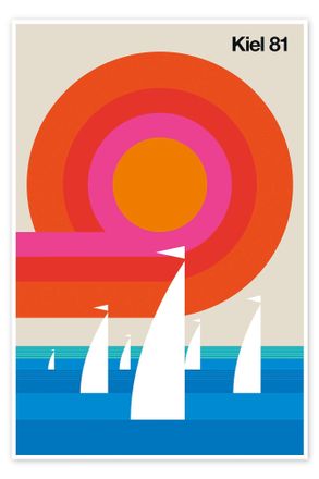 Posterlounge Kiel 81 Poster von Bo Lundberg 40 x 60 cm Orange Wandbilder Wanddeko