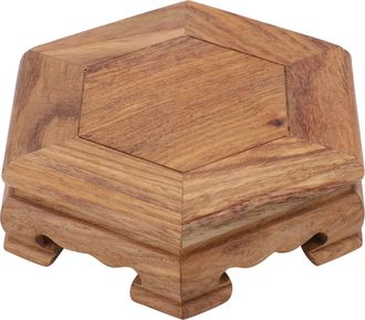 TOPBATHY Pflanzenst&auml;nder Asiatisch Anlage H?lzerne Stand Blumentopf Basishalter Holzvase Aquarium Tischlampe Base f&uuml;r Garten Patio Porch Hellbraun Asiatischen 