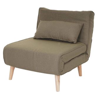Mendler Schlafsessel HWC-D35, Schlafsofa Funktionssessel Klappsessel Relaxsessel Jugendsessel Sessel, Stoff/Textil - gr&uuml;n