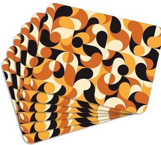 MG Design Mg Design Lot de 6 Sets de Table en li&egrave;ge - Abstract Harmony - 30 &times; 40 cm - r&eacute;sistants &agrave; la Chaleur, faciles &agrave; Nettoyer