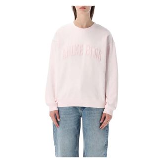Anine Bing Femme, Sweatshirts et sweats &agrave; capuche, Rose, Taille: 38 FR SweaT-shirt Brod&eacute;