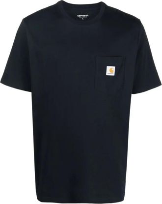 Carhartt Work in Progress Homme, Tops, Bleu, Taille: L S/S Pocket T-Shirt