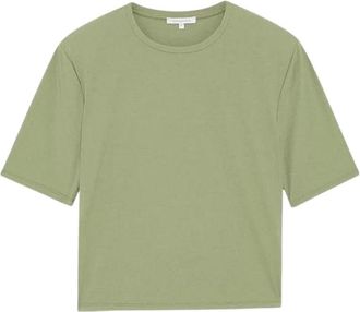 Patrizia Pepe Femme, Tops, Vert, Taille: 36 FR Nylon Crew Neck T-Shirt