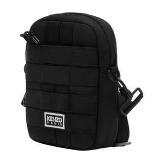 Kenzo Mens Paris Crossbody Bag Black Nylon