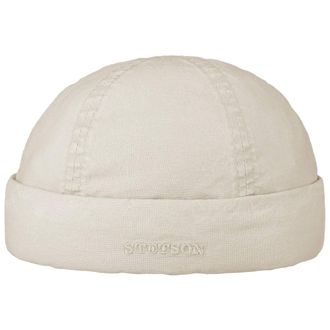 Stetson Delave Organic Cotton Dockerm&uuml;tze Herren Made in EU UV-Schutz 40+ Nachhaltig Einfarbig Fr&uuml;hling Sommer Hellbeige L (58-59 cm)
