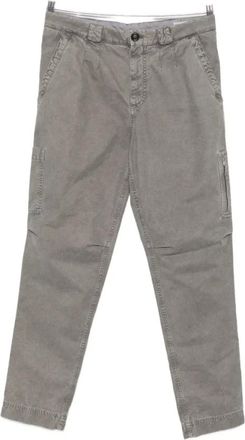 Brunello Cucinelli Chinos en coton coupe droite - Homme - Pantalons - Gris - Taille: XL