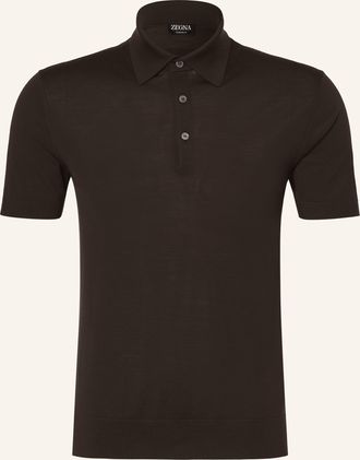 Ermenegildo Zegna Zegna Strick-Poloshirt braun