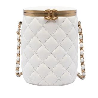 Chanel Pre-owned Gesteppte Lammleder Umh&auml;ngetasche - - Pre-owned - Damen - Wei&szlig; - ONE SIZE