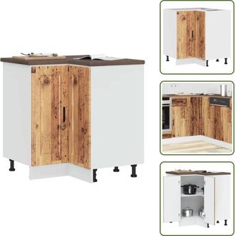 vidaXL K&uuml;chen-Eckunterschrank Porto Altholz-Optik Holzwerkstoff - K&uuml;cheneckunterschrank - K&uuml;cheneckunterschr&auml;nke - Eckunterschrank - K&uuml;chen-Eckunterschrank