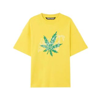 Palm Angels T-Shirt - - Tops - Herren - Gelb - M