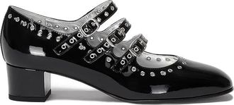 Carel Hohe Schuhe - Shiny Leather Slingback With Studs - Gr. 38,5 (EU) - in Schwarz - für Damen