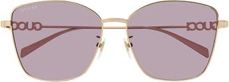 Gucci Butterfly Sonnenbrille - - Accessories - unisex - Gelb - 60 MM