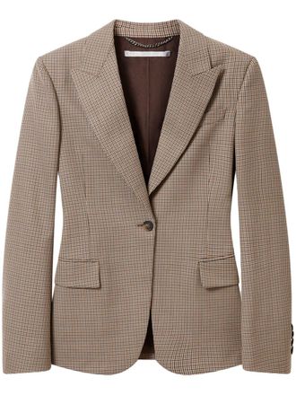 Stella McCartney blazer &agrave; carreaux - Marron