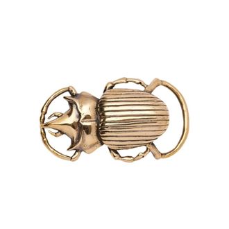 CLARIS VIROT Femme, Accessoires, Jaune, Taille: ONE Size Boucle de ceinture Beetle dor&eacute;e