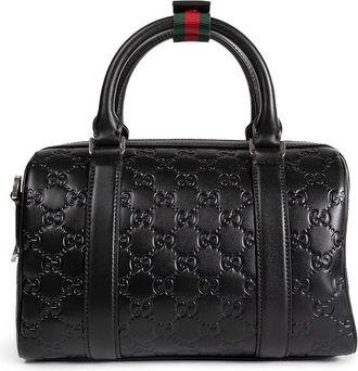 Gucci GG Emblem Small Leather Duffle Bag