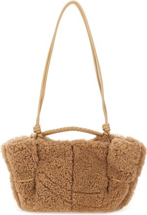 Hereu Womens Arta Curly Mini Bag Beige Leather Handbags Hand