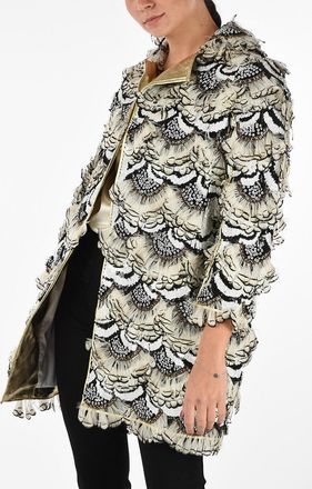 Dsquared2 Mantel mit Federn und Pailletten Dsquared2