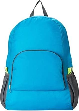 Generic Sac &agrave; dos portable pliable pour lext&eacute;rieur, voyage, alpinisme, sport, peau, sac &agrave; dos, souffleur, bleu, taille unique